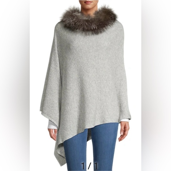 Sophia Cashmere | Sweaters | Sofia Cashmere Womens Cashmere Fox Fur ...
